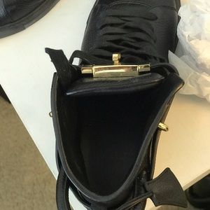 Buscemi | Shoes | Buscemi Black 0mm Gold Pad Lock Mid Top | Poshmark